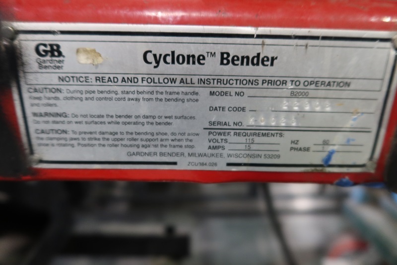GARDNER BENDER CYCLONE B2000 | MARYSVILLE TOOLS & EQUIPMENT - ONLINE ...