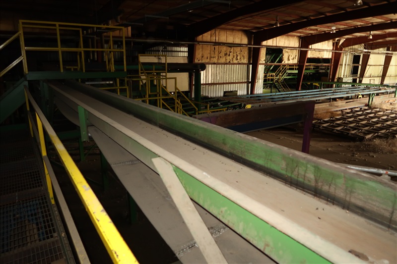 (2) APPROX 17"X25' OUTFEED BELTS W/HYDRAULIC DRIVE MOTOR TO APPROX 30 ...